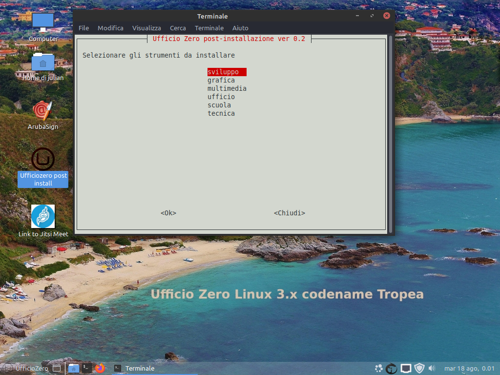 Ufficio Zero Linux 3.0 Tropea alpha