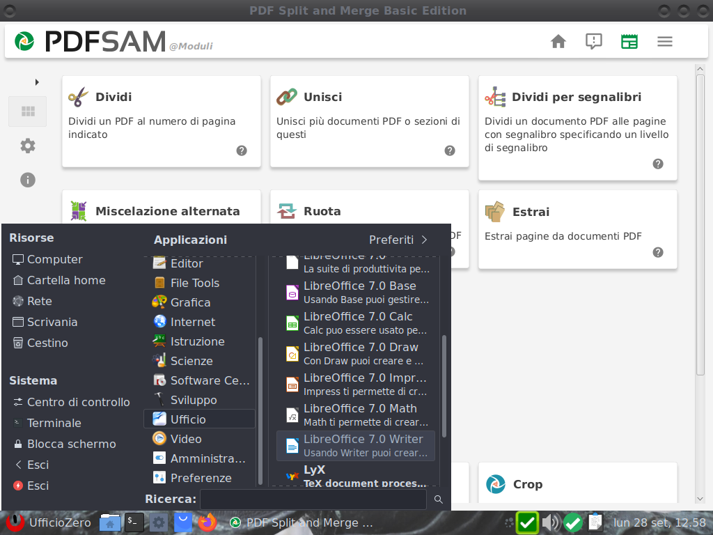 Ufficio Zero Linux 3.0 Bergamo beta